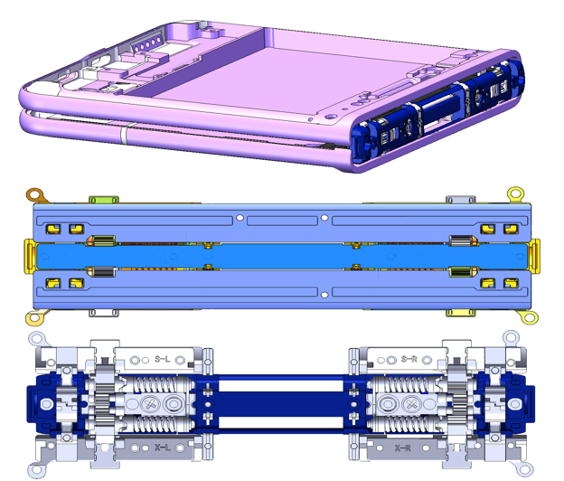 Up and down folding mobile phone hinge - 广东杰思通讯股份有限公司